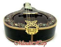 MandoHarp - Hand-made 'Abalone Vine' Inlay A-Style F-Hole Mandolin