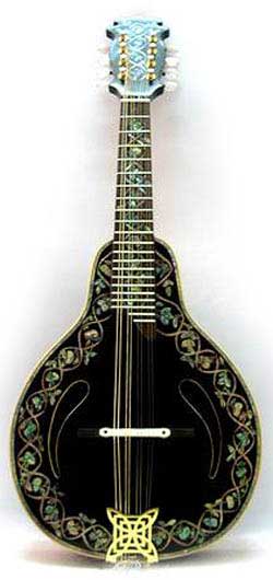 MandoHarp - Hand-made 'Abalone Vine' Inlay A-Style F-Hole Mandolin