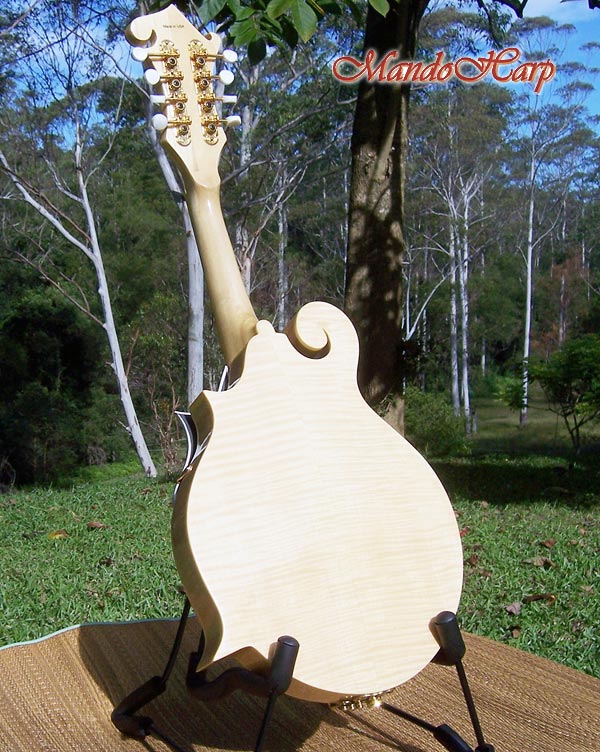MandoHarp - 'Old Hickory' Blonde F5-Style Mandolin with Inlaid ...