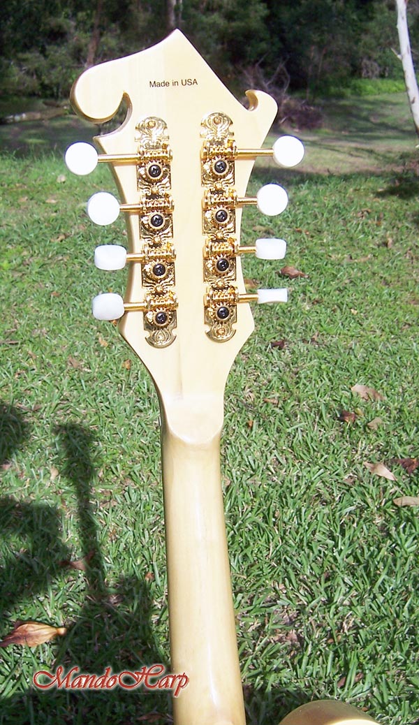 MandoHarp - 'Old Hickory' Blonde F5-Style Mandolin with Inlaid ...