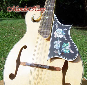 MandoHarp - 'Old Hickory' Blonde F5-Style Mandolin with Inlaid ...
