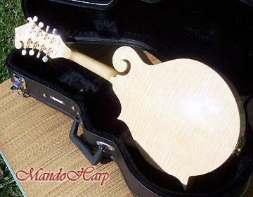 MandoHarp - 'Old Hickory' Blonde F5-Style Mandolin with Inlaid ...