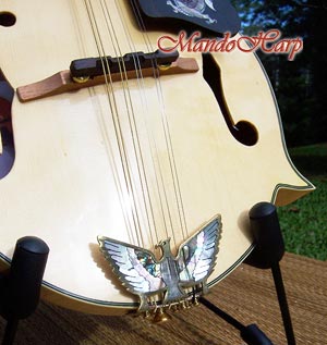 MandoHarp - 'Old Hickory' Blonde F5-Style Mandolin with Inlaid ...