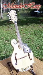 MandoHarp - 'Old Hickory' Blonde F5-Style Mandolin with Inlaid ...